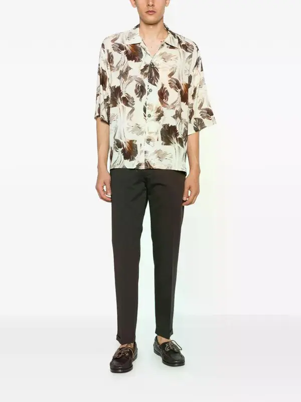 Imperial Cuffed-hem Trousers - Brown