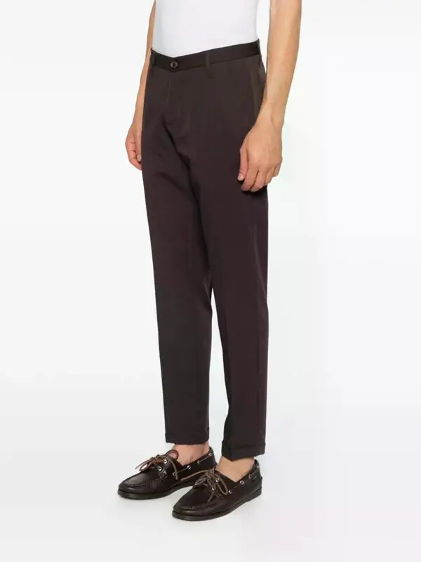 Imperial Cuffed-hem Trousers - Brown
