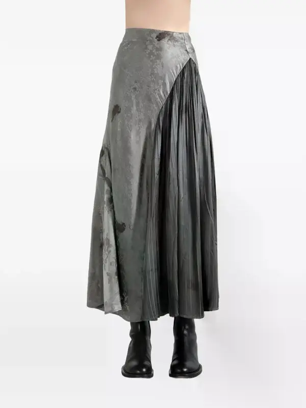 MUTEDANCE Floral-jacquard Asymmetrical Skirt