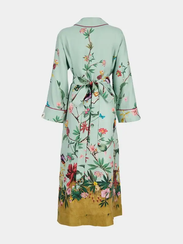 La DoubleJ Zooflora Light Silk Wrap Dress