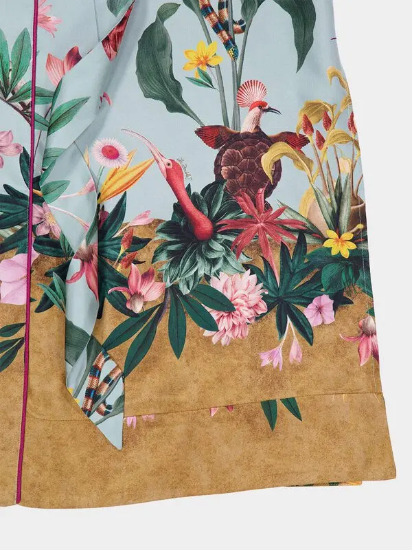La DoubleJ Zooflora Light Silk Wrap Dress
