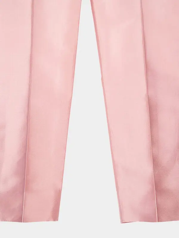 Dolce & Gabbana Silk Shantung Trousers - Pink