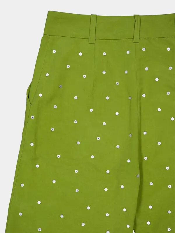 PAULA Sequin-embroidered Straight Leg Pants