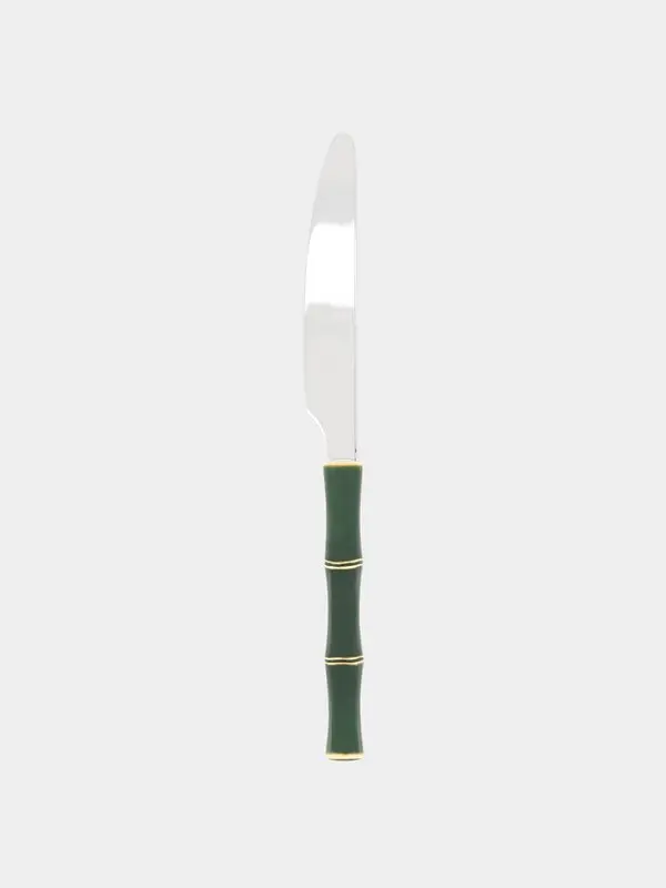 NEVA Green Bamboo Knife - Silver