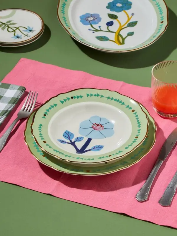 BITOSSI Flower Soup/pasta Plate - Green