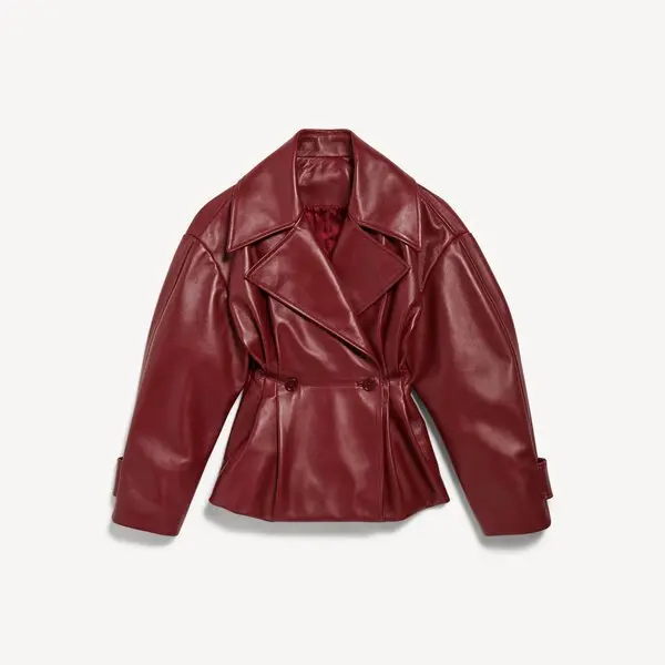 Balenciaga Folded Short Trench - Red