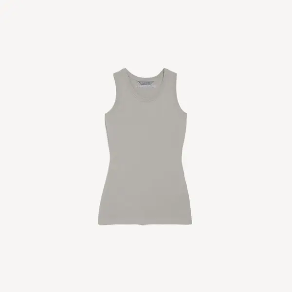 Balenciaga Lightweight Viscose Knit Tank Top - Grey & Silver