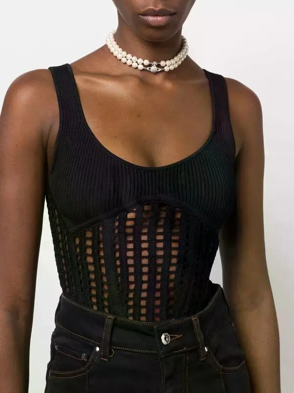 VIVIENNE WESTWOOD Orb-plaque Two-row Pearl Necklace