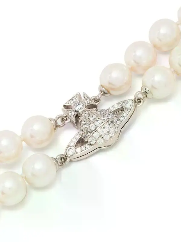VIVIENNE WESTWOOD Orb-plaque Two-row Pearl Necklace