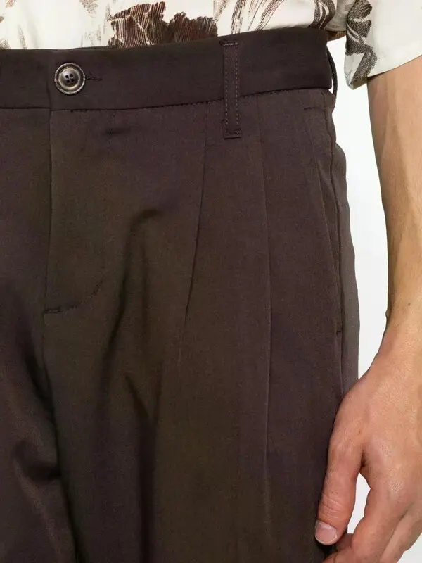 Imperial Pleated Trousers - Brown