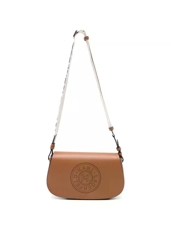 Karl Lagerfeld K/circle Perforated Shoulder Bag - Brown