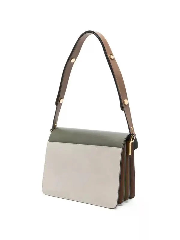 Marni Medium Leather Shoulder Bag - Neutrals