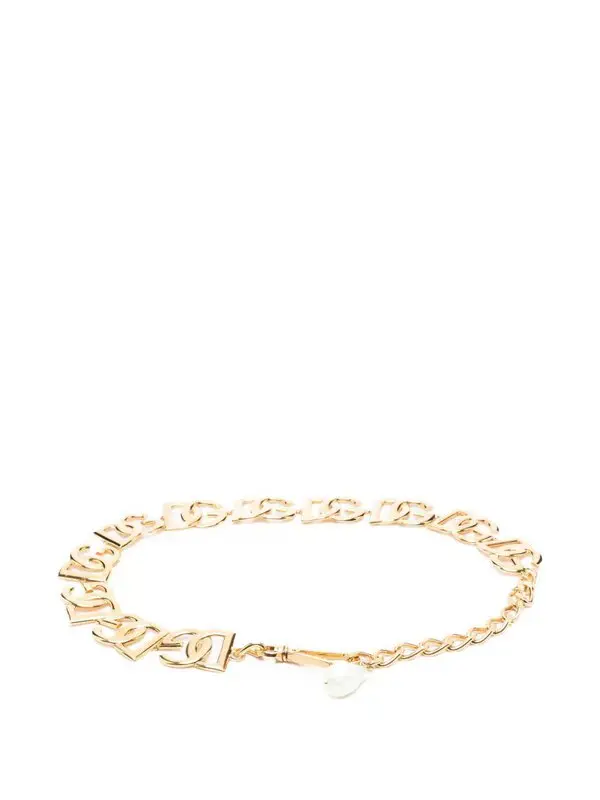 Dolce & Gabbana Dg Logo Chain Belt - Gold