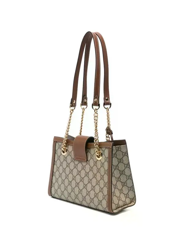 Gucci Gg Canvas Padlock Shoulder Bag - Neutrals