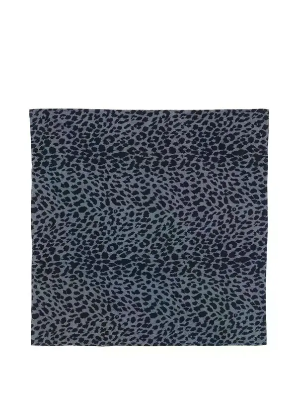 Aspesi Leopard-pattern Scarf - Blue