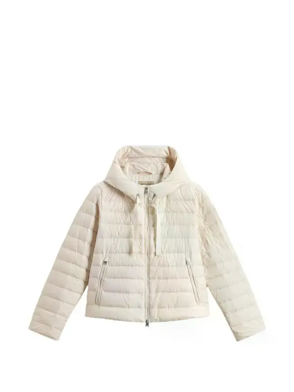 Woolrich Hooded Quilted Jacket - White