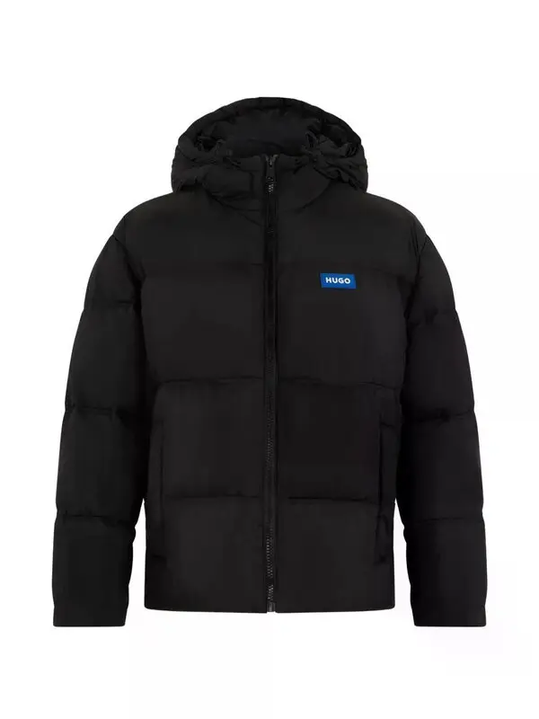 BOSS Hooded Padded Coat - Black