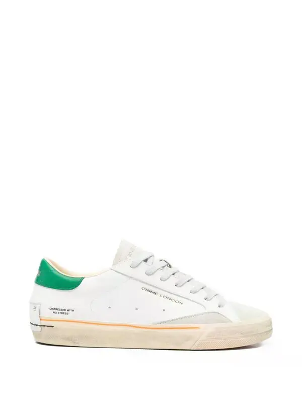 CRIME LONDON Distressed 2.0 Panelled Sneakers - White