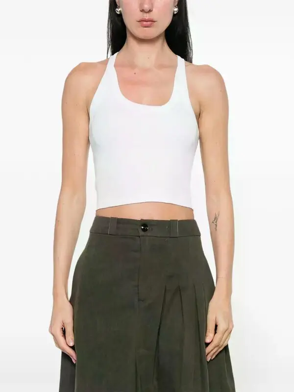 Pinko Brandy" V-neck Cropped Tank Top