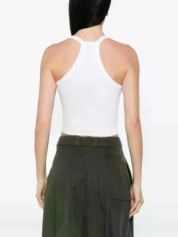 Pinko Brandy" V-neck Cropped Tank Top