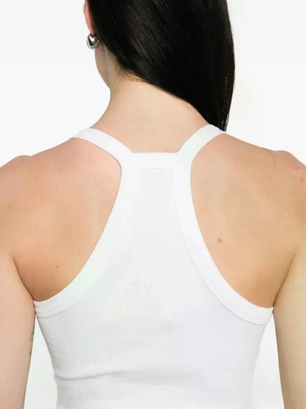 Pinko Brandy" V-neck Cropped Tank Top