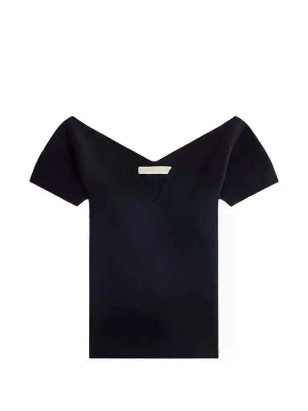Vanessa Bruno Gabaret V-neck Short-sleeved Top - Black