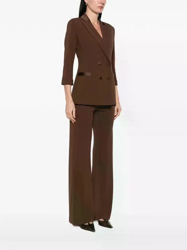 Imperial Double-breasted Blazer - Brown