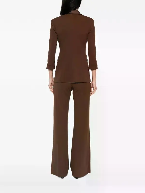 Imperial Double-breasted Blazer - Brown