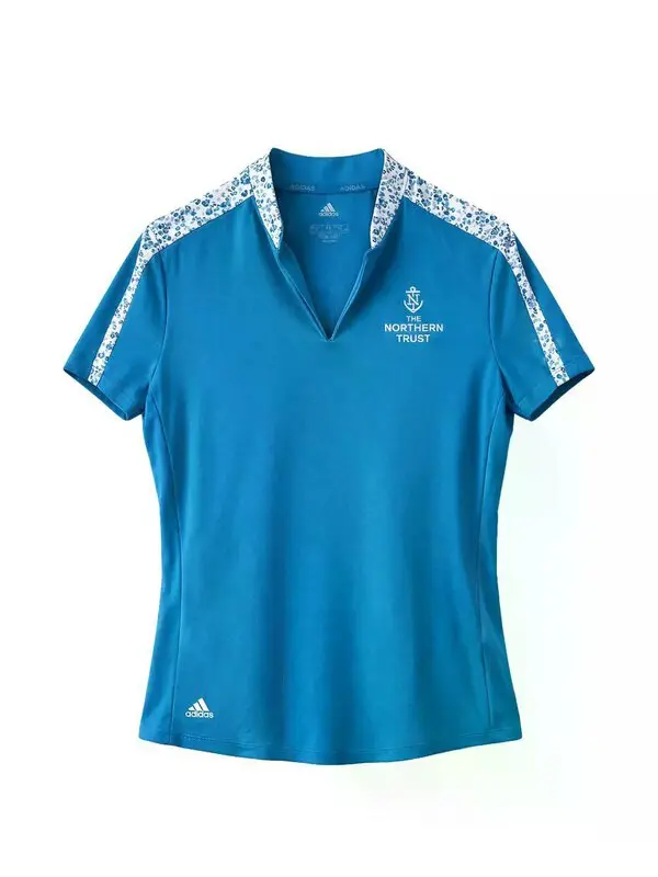 Adidas Floral-print Polo Shirt - Blue