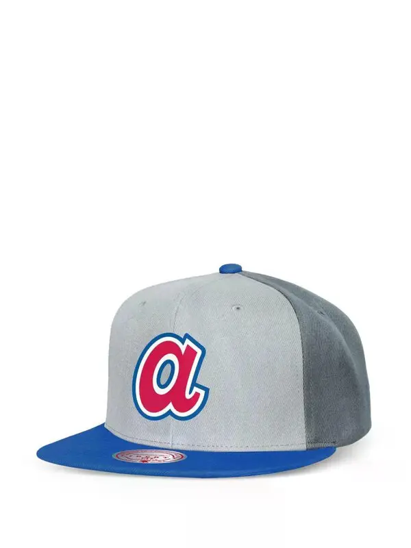 Mitchell & Ness Braves Colorblock Cap - Grey