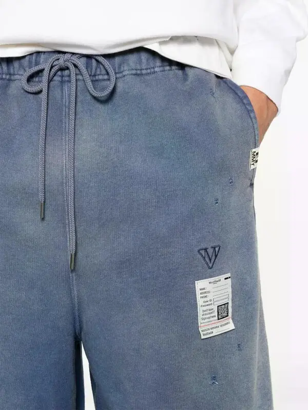Mihara Yasuhiro Distressed Drawstring Shorts - Blue