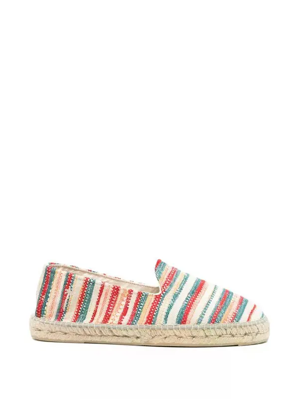 Manebí Striped Espadrilles - White