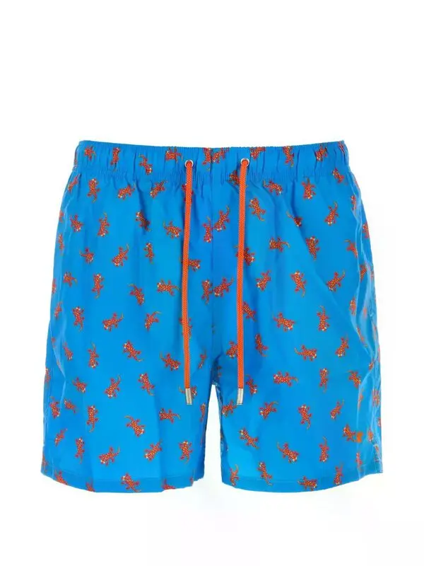 GALLO Printed Swim Shorts - Blue