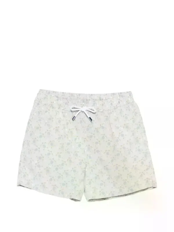 Fedeli Printed Swim Shorts - Grey