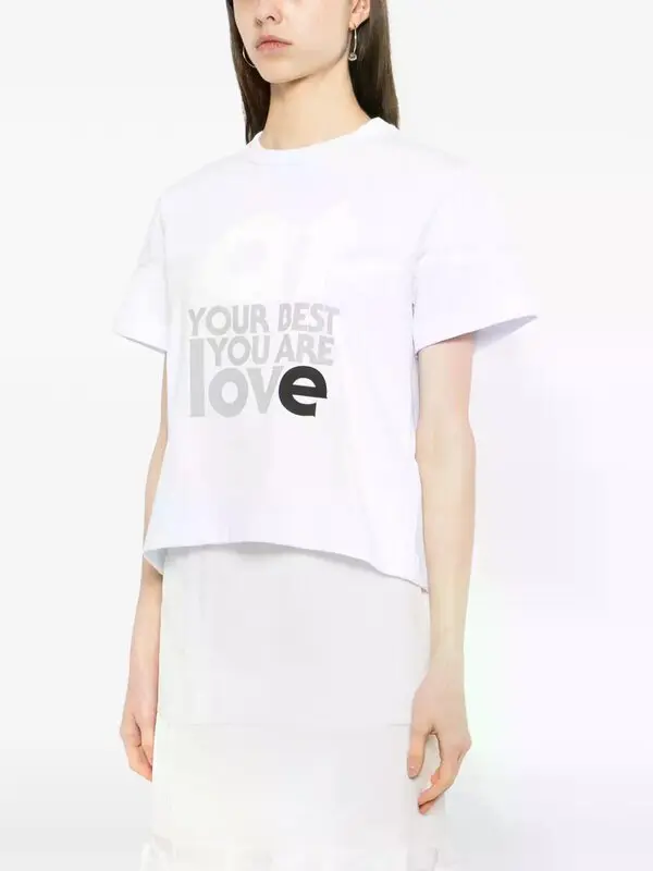 Sacai Graphic Cotton T-shirt