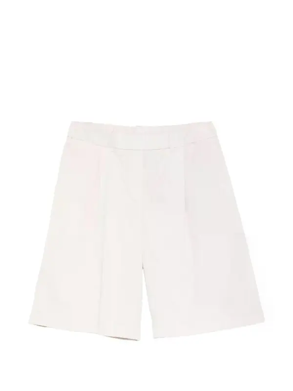 VIA MASINI 80 Pleated Shorts - Neutrals