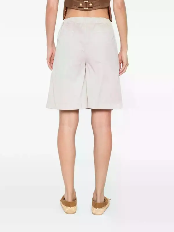 VIA MASINI 80 Pleated Shorts - Neutrals
