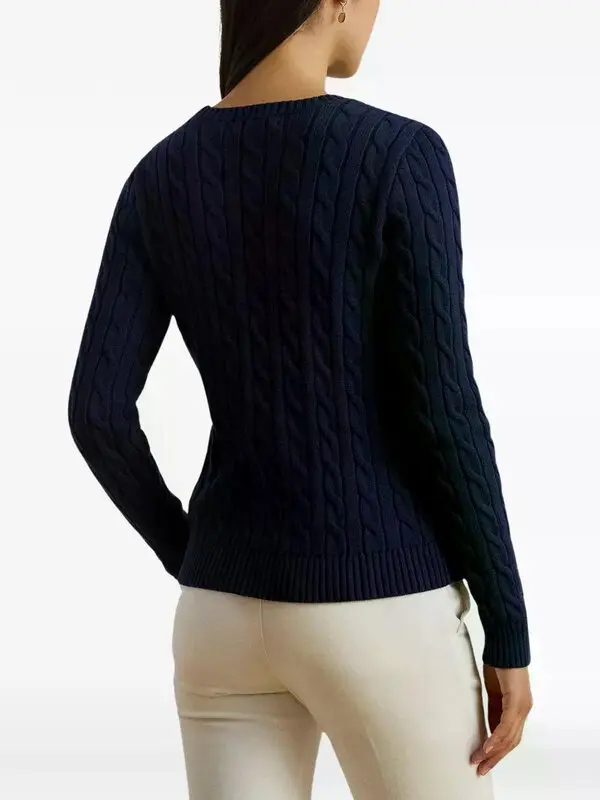 Ralph Lauren Cable-knit Crew-neck Jumper - Blue