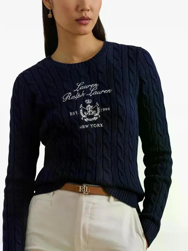 Ralph Lauren Cable-knit Crew-neck Jumper - Blue