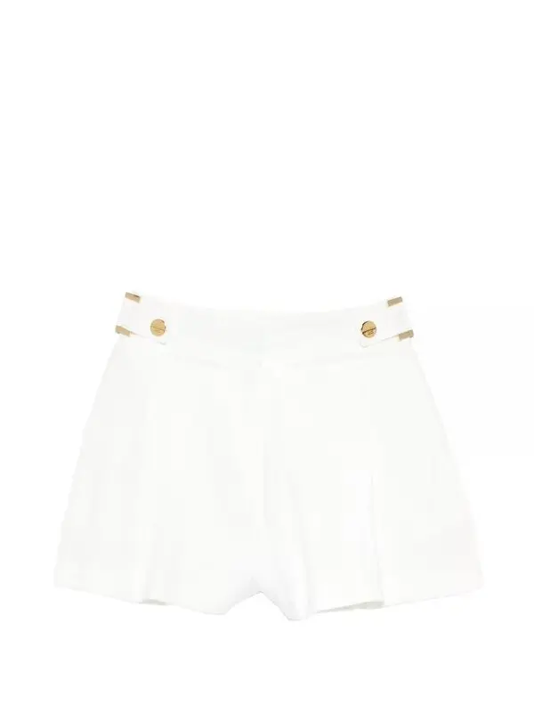 Elisabetta Franchi Button Detail Shorts - White