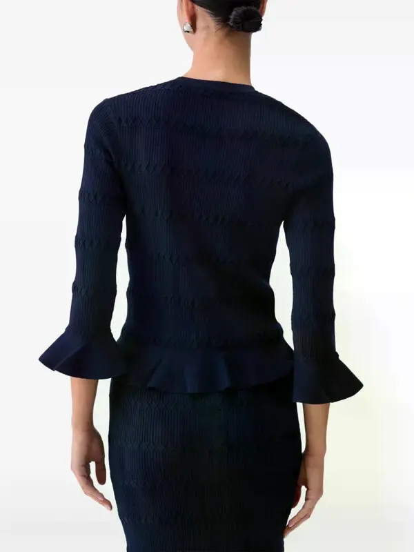 Liu Jo Round-neck Button-down Cardigan - Blue
