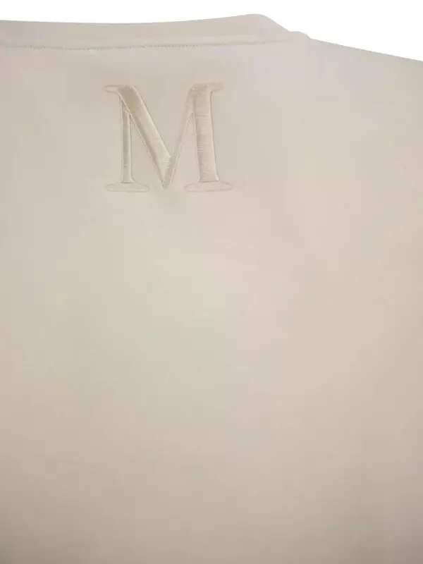 Max Mara Logo-embroidered T-shirt - Neutrals