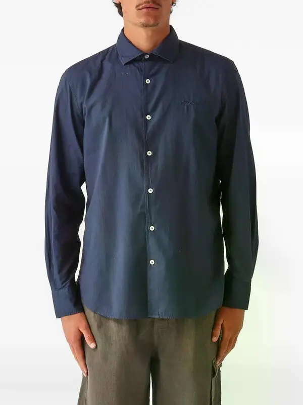 MC2 SAINT BARTH Embroidered-logo Shirt - Blue
