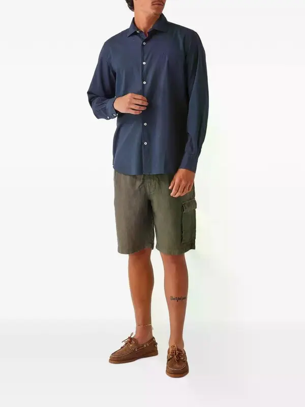 MC2 SAINT BARTH Embroidered-logo Shirt - Blue