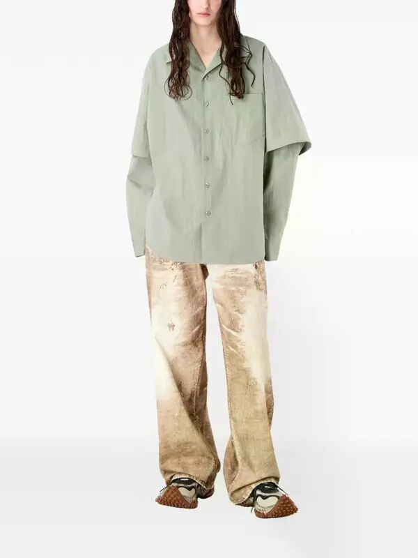 Camper Buttoned Layered Shirt - Green