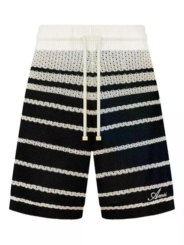 Amiri Striped Short - Black