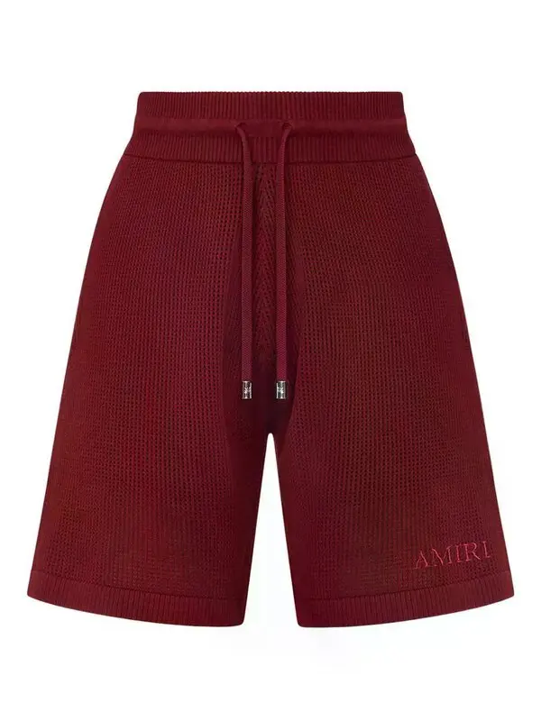 Amiri Logo-embroidered Track Shorts - Red