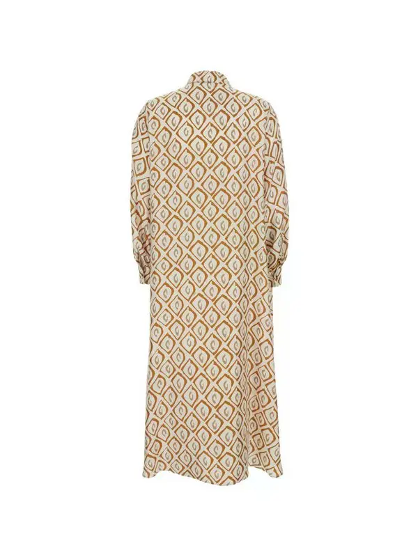 Max Mara Printed Silk Shirt Dress