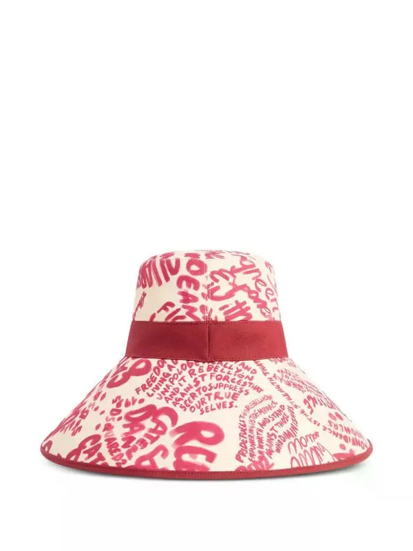 Dsquared2 Rebel Hibiscus Hat - Neutrals