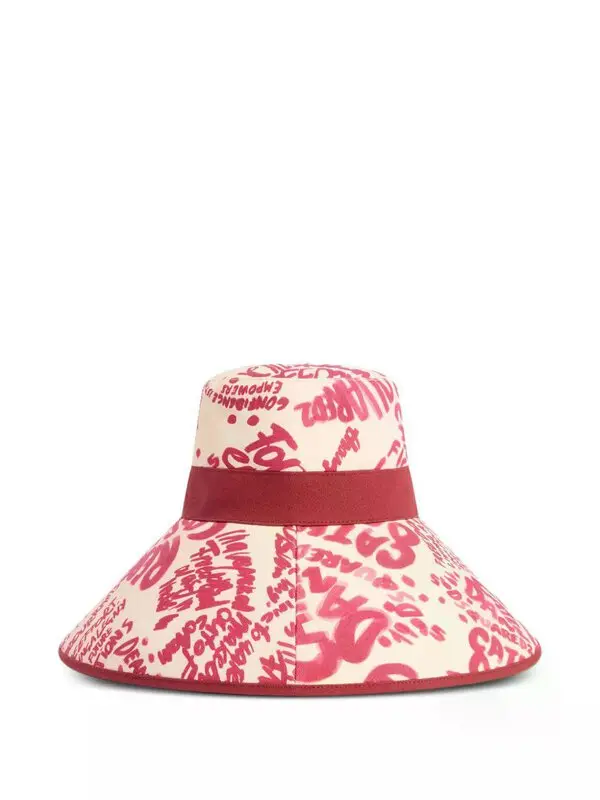 Dsquared2 Rebel Hibiscus Hat - Neutrals